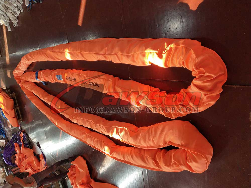 WLL 12T Polyester Round Slings, 12000kg Endless Round Lifting Slings ...