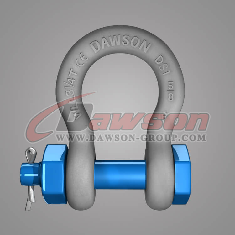 Dawson Brand Hot Dip Galvanized US Type DG2130 Bow Shackle with Safety ...