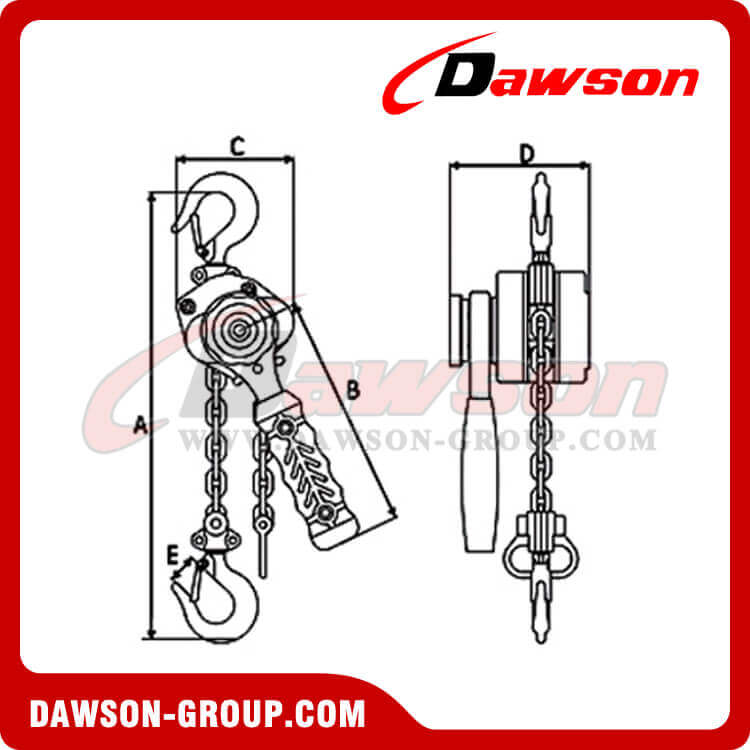0.25 Ton 0.5 Ton Lever Hoist, 250kg Manual Lever Block for Lashing ...