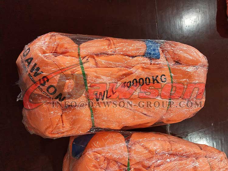 WLL 40T 40000kg Polyester Round Slings, Heavy Duty Round Lifting Slings ...