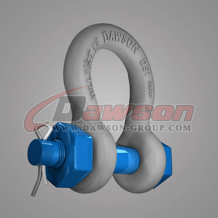 Dawson Brand Hot Dip Galvanized US Type DG2130 Bow Shackle with Safety ...