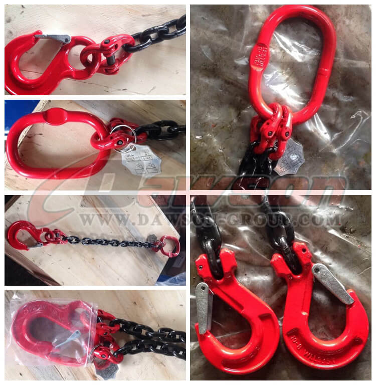 G80 Double Leg Chain Slings, Grade 80 Chain Sling for Lifting & Lashing ...