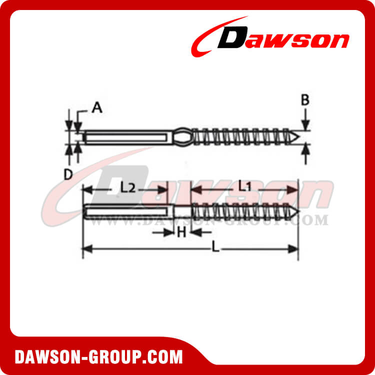 Stainless Steel Lag Screw Swage Terminal, ss Lag Screw Swage Terminal ...