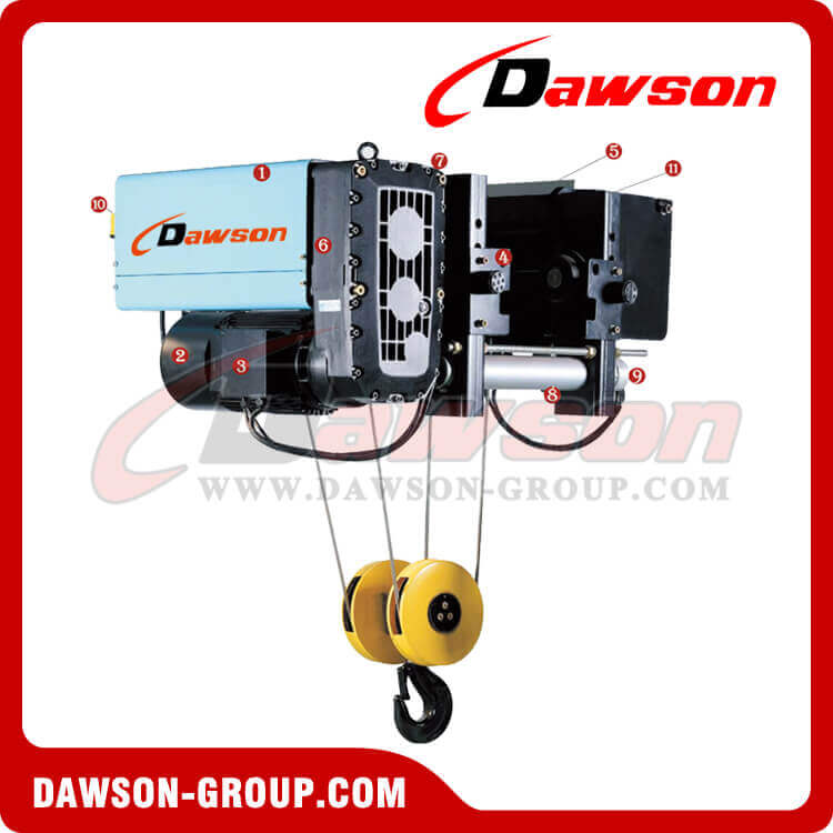 Single Girder Electric Hoist, electric wire rope hoist, wire rope hoist ...