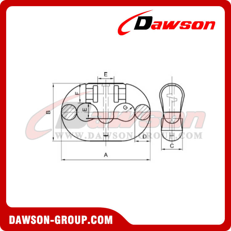 C Shaped Detachable Chain Connecting Link for Oil Platform Mooring ...
