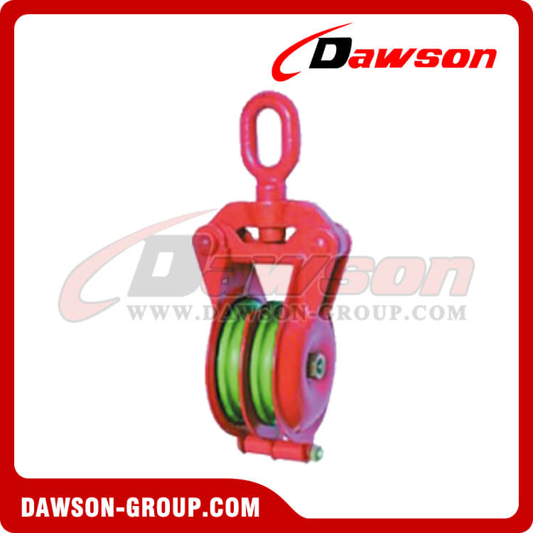 Yarding Block Oval Eye Double Sheave With Painted Orange Color, snatch ...