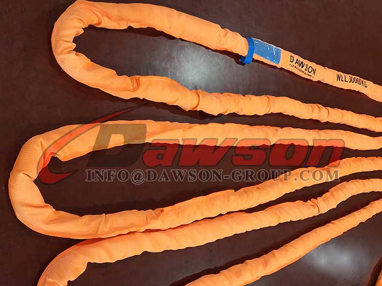 WLL 30T 30000kg Polyester Round Slings, Heavy Duty Round Lifting Slings ...