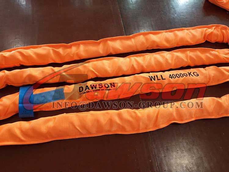 WLL 40T Polyester Round Slings AS 4497, 40000KG Heavy Duty Round ...