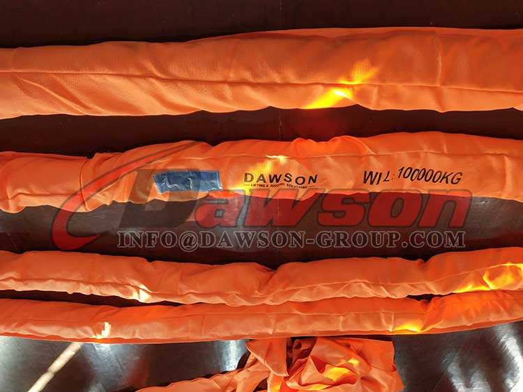 WLL 20T 20000kg Polyester Round Slings, Heavy Duty Textile Round ...
