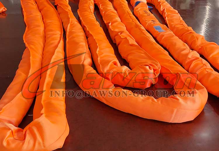 WLL 150T Polyester Round Slings, 150000kg Heavy Duty Endless Type Round ...
