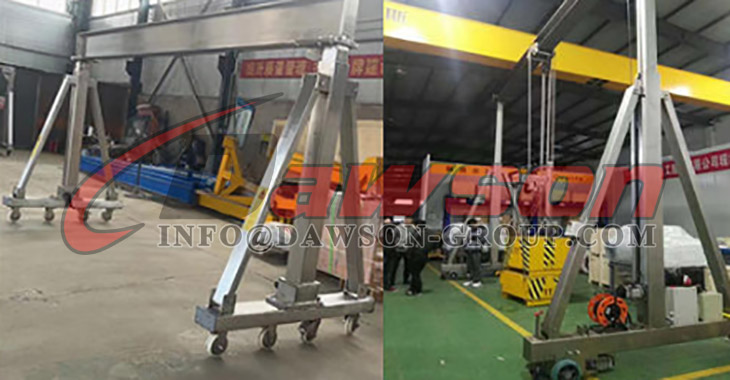 Stainless Steel Gantry Crane with Hand Crank Winch - Dawson Group Ltd ...