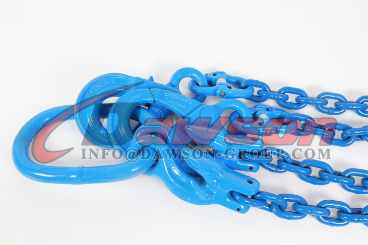 G100 Single Leg Lifting Chain Sling / Grade 100 Adjustable Chain Slings ...