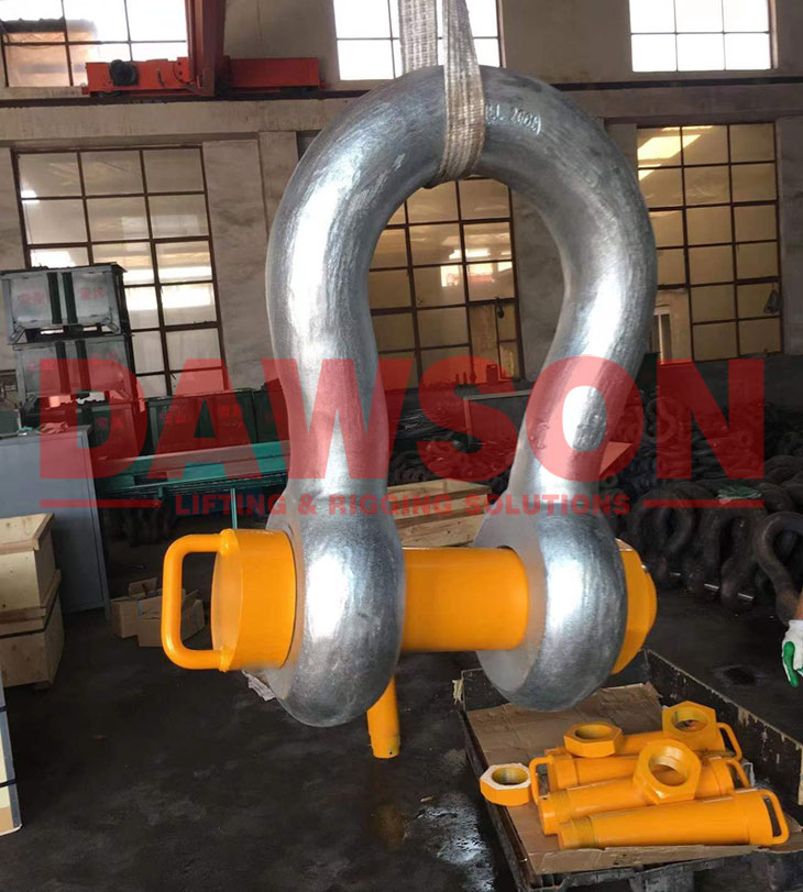 Large WLL Shackle with Circular Cross-Section, Alloy Steel Heavy Duty ...