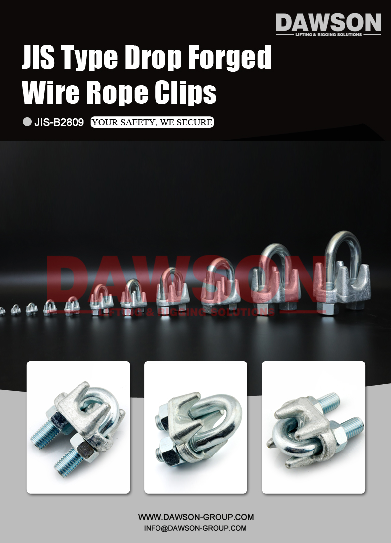 JIS Type Drop Forged Wire Rope Clips JIS-B2809 - Dawson Group Ltd ...
