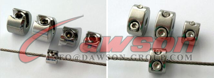 Stainless Steel Stopper on Wire Rope, Wire Rope Ring Clamp - Dawson ...