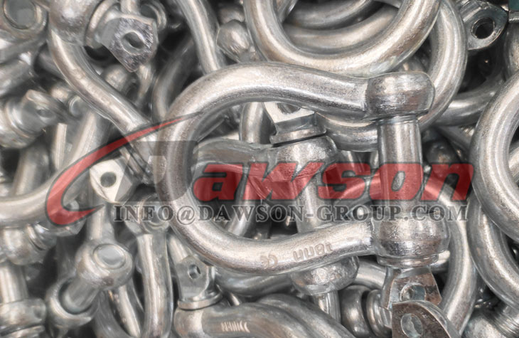 European Type Commercial Galv. Bow Shackle, Screw Pin Anchor Shackle ...