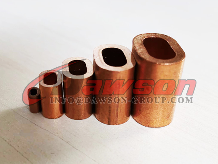 Wire Rope Copper Ferrules, EN 13411-3 DIN3093 Copper Oval Ferrule ...