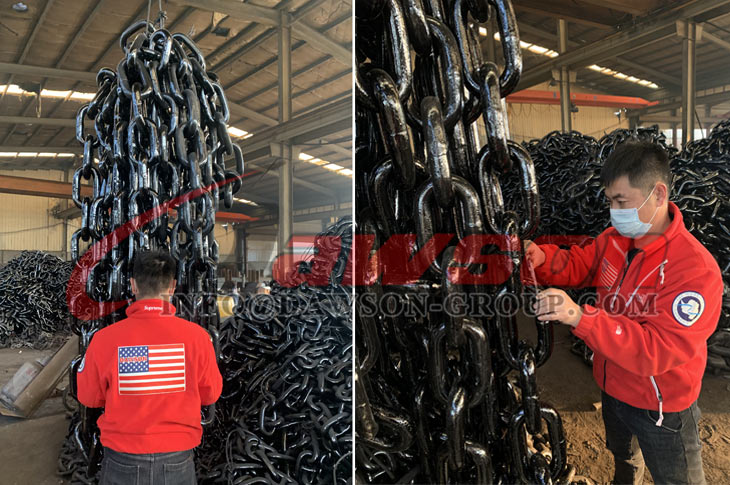 38MM Grade U2, Grade U3 Flash Butt Welded Stud Link Anchor Chain with ...