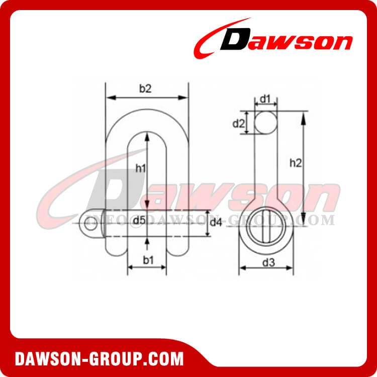 Galvanized Chain Shackle DIN 82101A, Shackles Form A - Dawson Group Ltd ...