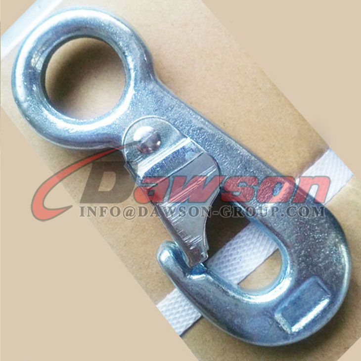 Forged Carbon Steel Rope Hook with Two Latches, Metal Lifting Hook ...