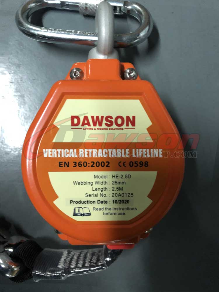 DS-MYU001 3M Webbing Self-Retracting Lifeline(SRL) Self-Retracting ...