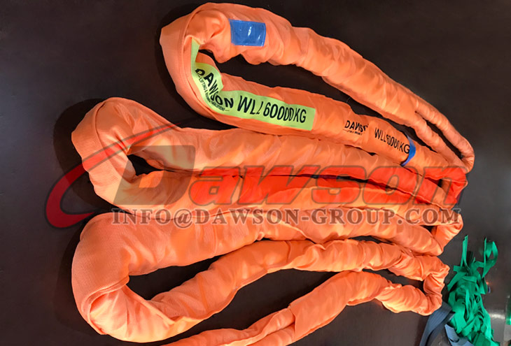 WLL 60T 60000kg Polyester Round Slings, Heavy Duty Endless Round ...