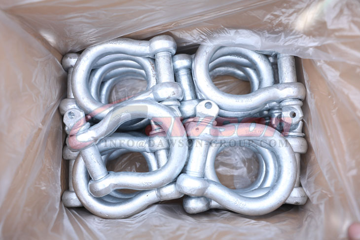 European Type Commercial Galv. Bow Shackle, Screw Pin Anchor Shackle ...