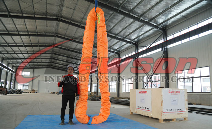 WLL 1000T Polyester Round Slings, 1000000kg Heavy Duty Endless Type ...