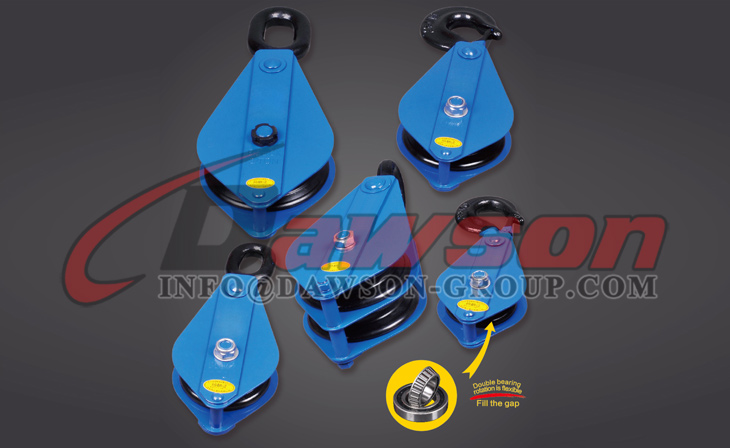 DAWSON Heavy Duty Snatch Block, Lifting Pulley Blocks, Wire Rope Pulley ...