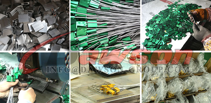 DS-BCC201 Aluminium Alloy Container Truck Wire Rope Security Cable Seal ...