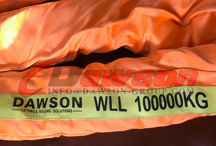 WLL 100T Polyester Round Slings,100Ton Heavy Duty Round Lifting Slings ...