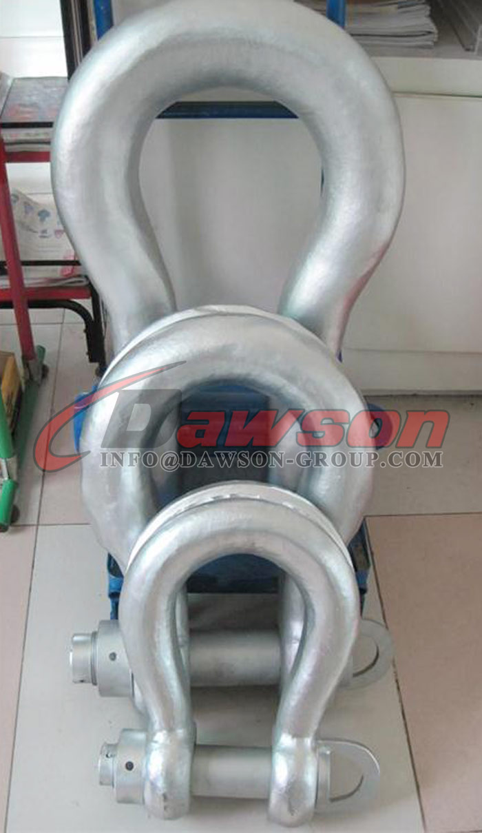 Large WLL Shackle with Circular Cross-Section, Alloy Steel Heavy Duty ...