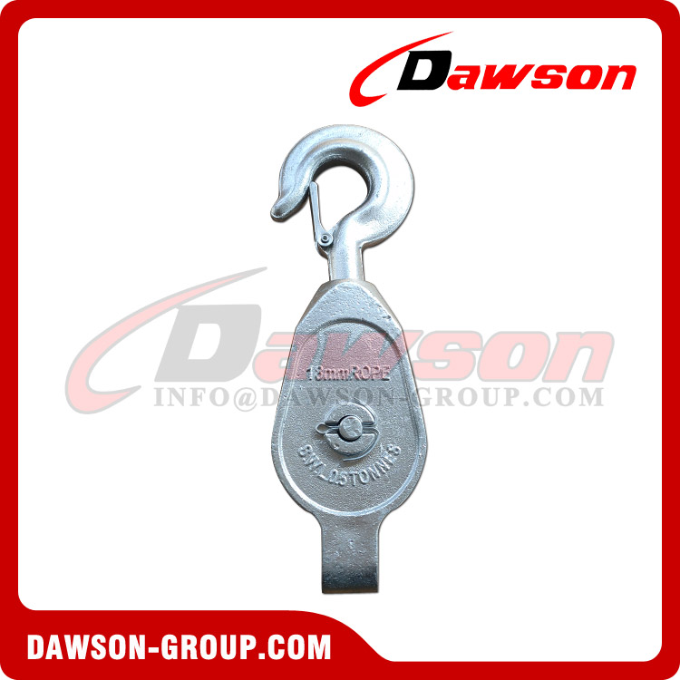 Galvanized Malleable Iron(Cast Steel)Block Single Sheave With Hook ...