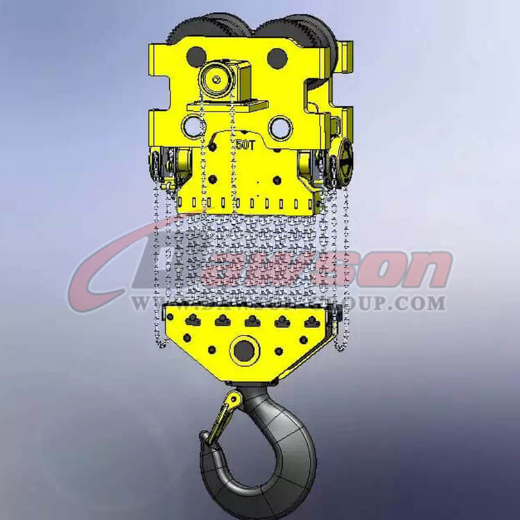 50T New Design Chain Hoist, Chain Block for Wharf, 50000kg Heavy Duty ...